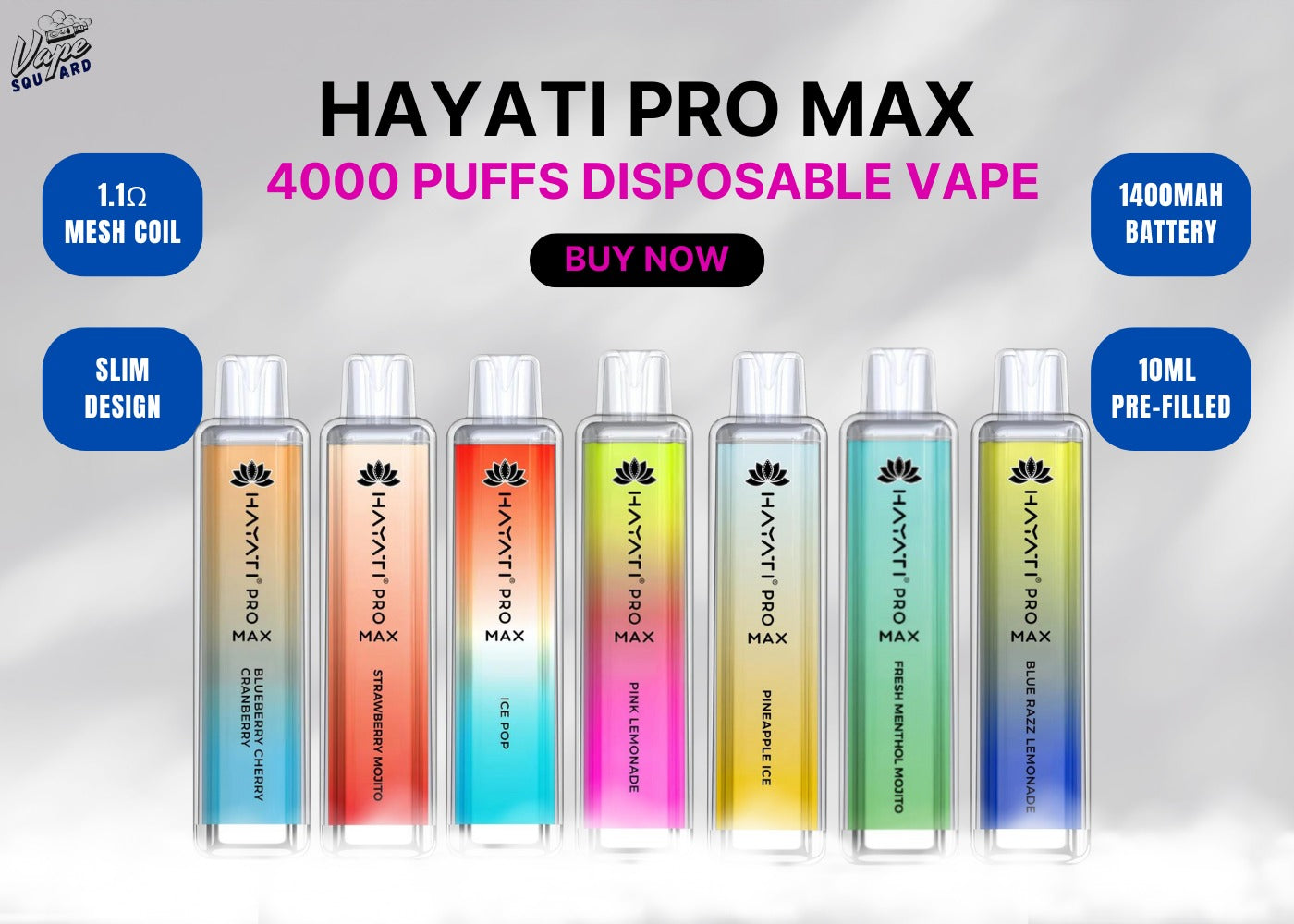Hayati Pro Max Disposable Vape UK | Buy 4000 Puffs Vape