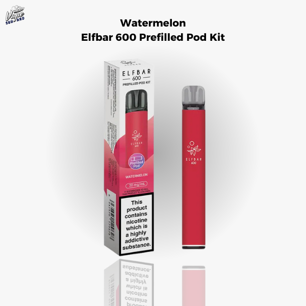 Watermelon Elfbar 600 Prefilled Pod Kit